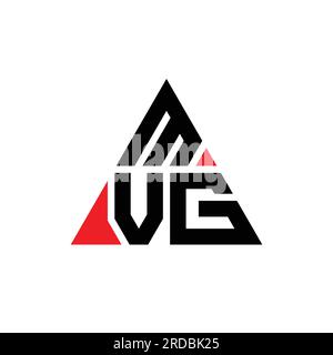 MVG triangle letter logo design with triangle shape. MVG triangle logo ...