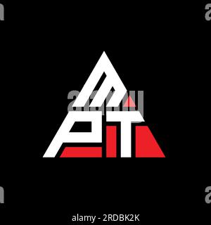 MPT triangle letter logo design with triangle shape. MPT triangle logo ...