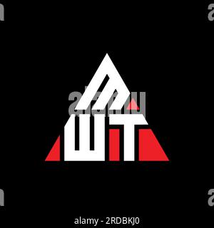 MWT triangle letter logo design with triangle shape. MWT triangle logo ...