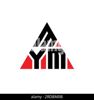 MYM triangle letter logo design with triangle shape. MYM triangle logo ...