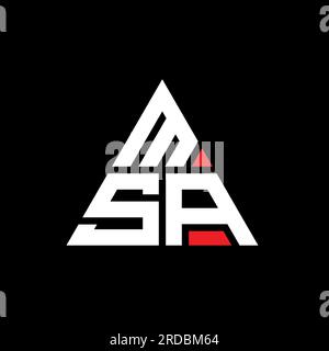 MSA triangle letter logo design with triangle shape. MSA triangle logo ...