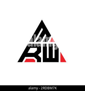 MRW triangle letter logo design with triangle shape. MRW triangle logo ...