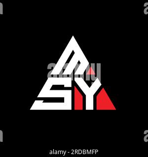 MSY triangle letter logo design with triangle shape. MSY triangle logo ...