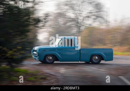 lowered Ford F100 classic American pick up truck Stock Photo - Alamy