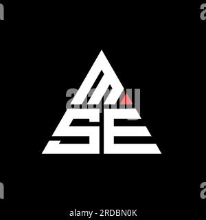 MSE triangle letter logo design with triangle shape. MSE triangle logo ...