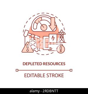2D depleted resources concept icon Stock Vector Image & Art - Alamy