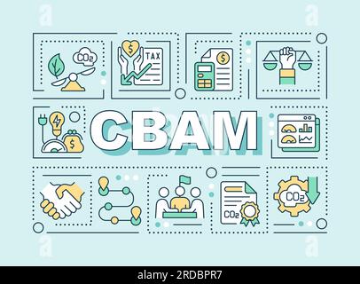 CBAM text with linear icons concept Stock Vector Image & Art - Alamy