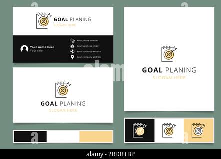 Planning logo design with editable slogan. Branding book and business ...