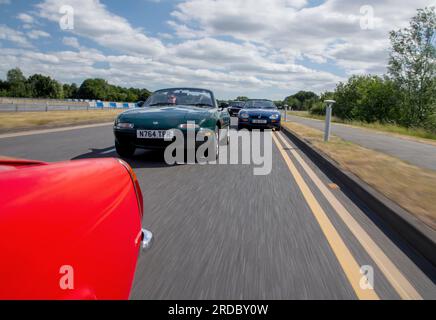 Great sports cars of different generations - Mk1 MA Mazda MX5, MG ...