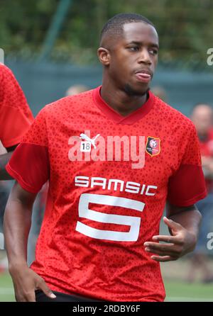 Wilson Samaké of Stade Rennais during the football Amical 2023 between ...