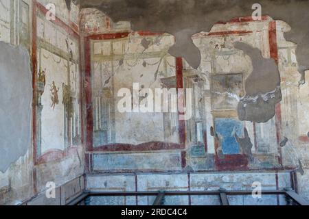 Pompey, Italy, ruins after excavation under ash after volcanic eruption ...