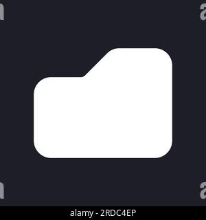 Folder dark mode glyph ui icon Stock Vector Image & Art - Alamy