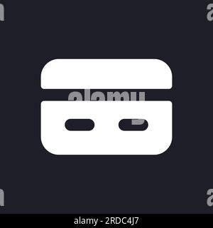 Payment card dark mode glyph ui icon Stock Vector Image & Art - Alamy