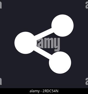 Share dark mode glyph icon Stock Vector Image & Art - Alamy