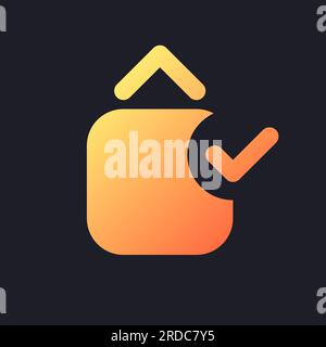 Jump animation orange solid gradient ui icon for dark theme Stock Vector Image & Art - Alamy