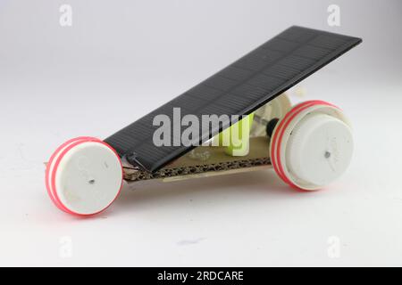 Solar powered car working model built at home. Solar car which runs ...