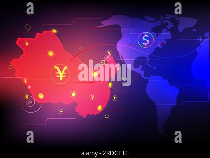 Vector Global Telecommunications Network System Concept Illustration ...