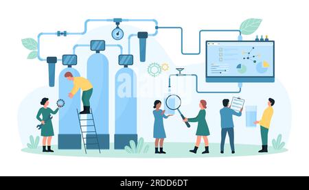 Water purification plant cartoon illustration Stock Vector Image & Art ...