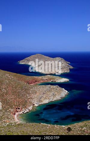 Footpath between Livadia and Lethra with Gaidaros Islet,Tilos Island ...
