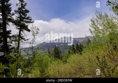 Daytime view of the landscape of Treasure Falls at Colorado Stock Photo ...