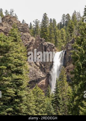 Daytime view of the landscape of Treasure Falls at Colorado Stock Photo ...