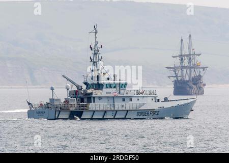 A Border Force patrol ship at Weymouth in Dorset Stock Photo - Alamy