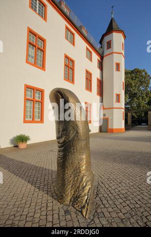 Sculpture The Thumb by Cesar Baldaccini 1993 and UNESCO Basilica St ...
