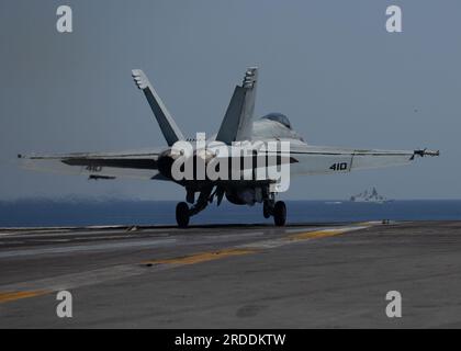 Italian guided missile frigate ITS Carabiniere (F593), observes an F/A ...