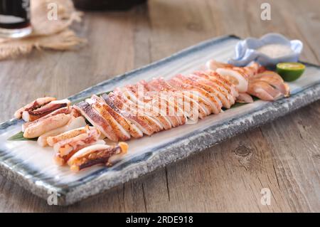 Japanese style Roasted whole squid , japanese food Stock Photo - Alamy