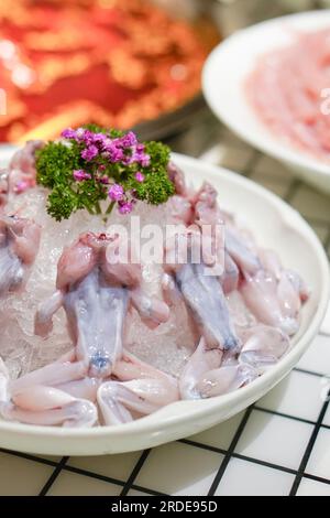 Fresh raw bullFrog for hot pot use Stock Photo - Alamy