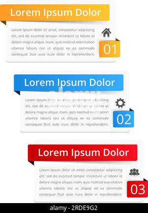 Infographics elements with numbers, icons and place for your text ...