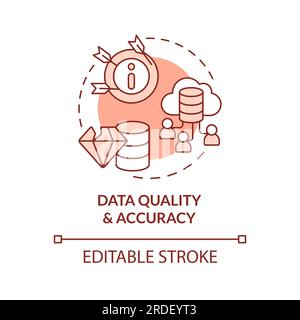 2D data quality and accuracy concept linear icon Stock Vector Image ...