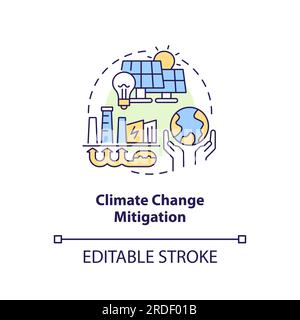 2D climate change mitigation concept icon Stock Vector Image & Art - Alamy