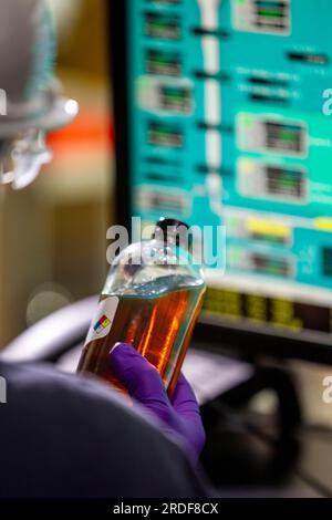 Energy lab for testing refining products Stock Photo - Alamy
