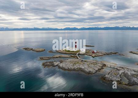Tranoy Fyr Lighthouse, Tranoy Fyr, Lofoten in the back, Hamaroy, Ofoten ...
