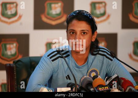 India Women national cricket team vice captain Smriti Mandhana attends pre-match media ...
