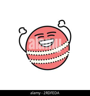 Cricket Ball Emoticon Face Emoji Cartoon Icon Stock Vector Image & Art ...