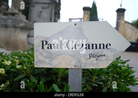 Direction sign to Paul Cezannes Grave St Pierre Cemetery in Aix en ...