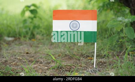The Indian flag is elegant, with three colors and a circle in the ...