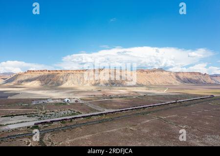 Aerial view of the UMTRA permanent deposition site for uranium tailings ...