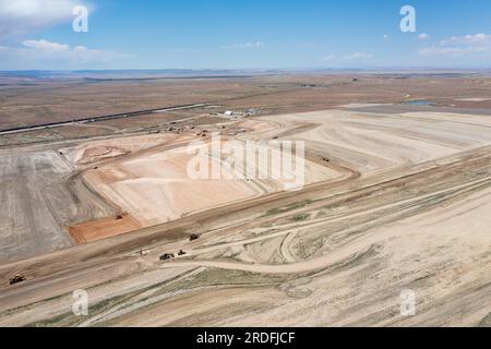 Aerial view of the UMTRA permanent deposition site for uranium tailings ...