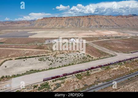 Aerial view of the UMTRA permanent deposition site for uranium tailings ...