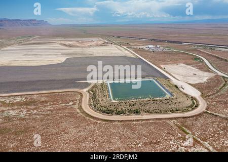 Aerial view of the UMTRA permanent deposition site for uranium tailings ...