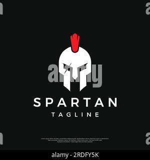 Simple greek spartan warrior helmet Logo design, with creative idea ...