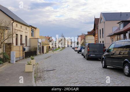 April 5 2023 - Caputh, Brandenburg in Germany: Street view of the small ...