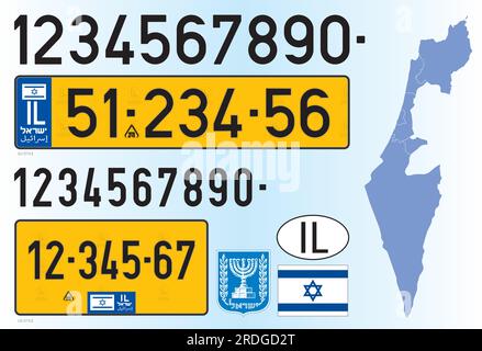 Israel road and highway map. Vector illustration Stock Vector Image ...