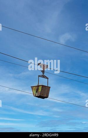 Cable Car Cableway Ore Transport From Coal Mine Stock Photo - Alamy