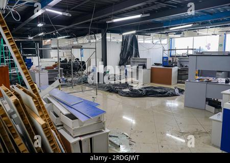 Office remodeling, inside office demolished, Office interior ...