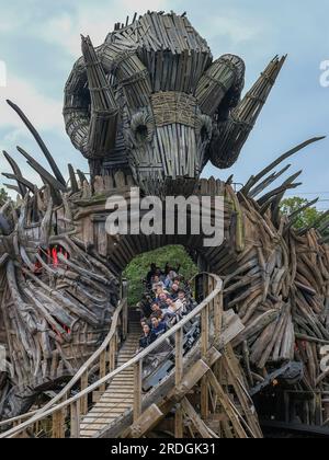 Wicker Man Coaster at Alton Towers, UK Stock Photo - Alamy