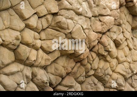 Columnar dacite. Dacite is an extrusive or volcanic rock. This photo ...